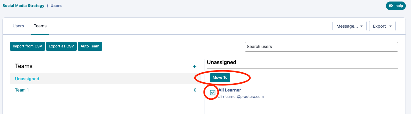 Creating Teams - Practera
